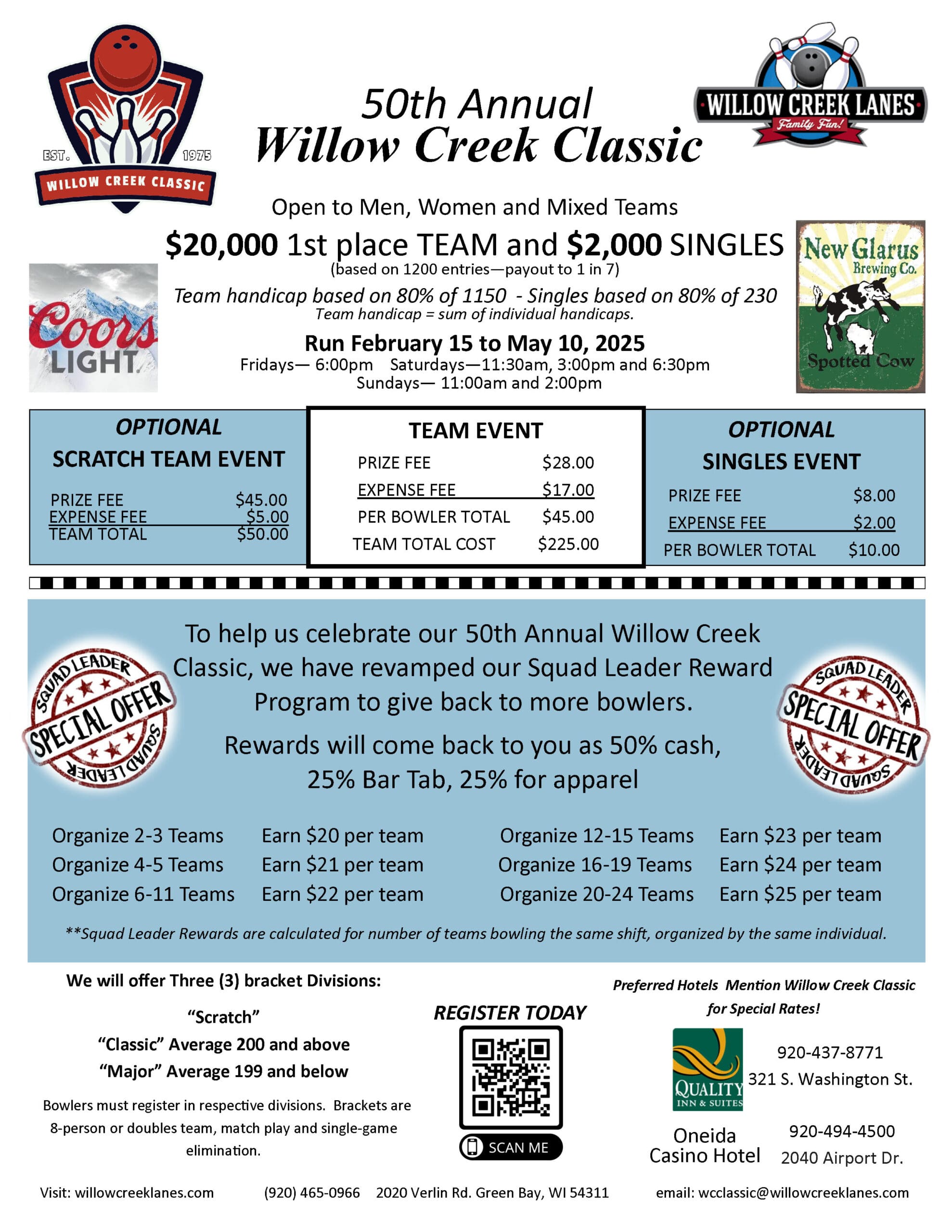 WC Classic – Willow Creek Lanes | Green Bay WI